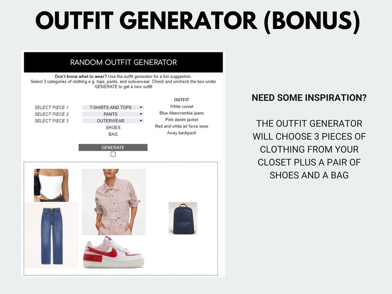 Cost per Wear Tracker | Outfit Planner | Closet Tracker | Closet ...