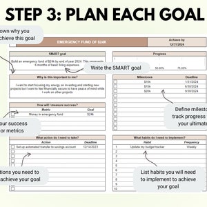 Goal Planning Google Sheets | Resolutions Tracker | Goal Tracker ...