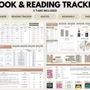 Reading Tracker Spreadsheet | Book Tracker Google Sheets Spreadsheet ...