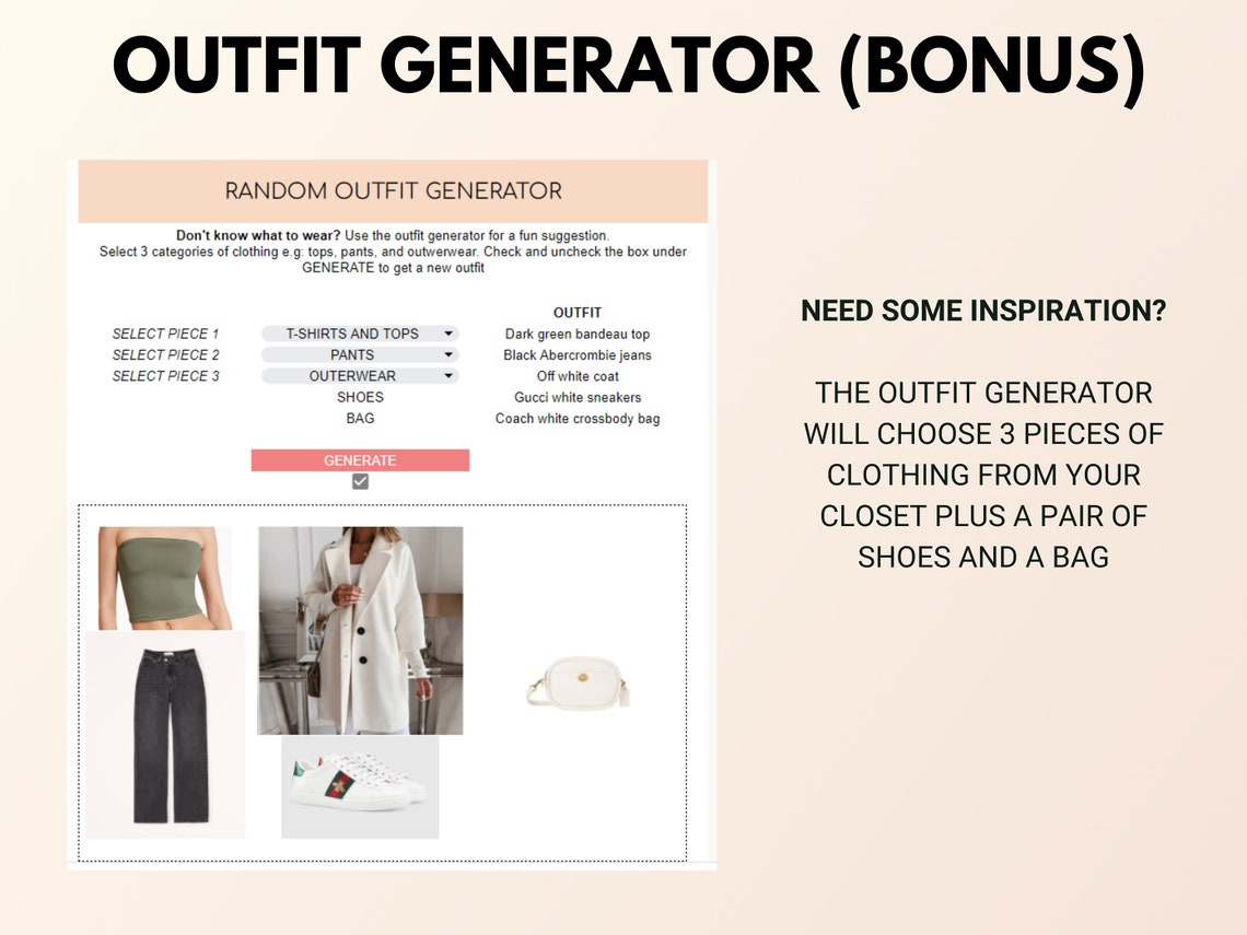 Cost per Wear Tracker | Outfit Planner | Closet Tracker | Closet ...