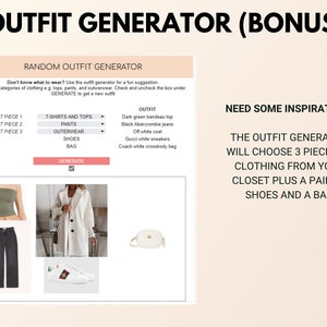 Cost per Wear Tracker | Outfit Planner | Closet Tracker | Closet ...