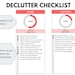 Declutter Checklist Google Sheets Spreadsheet | Decluttering Worksheet | Decluttering Tracker ...