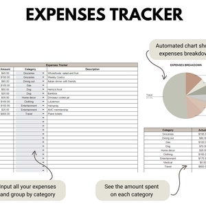 Monthly Budget Spreadsheet | Digital Financial Planner | Simple Budget ...