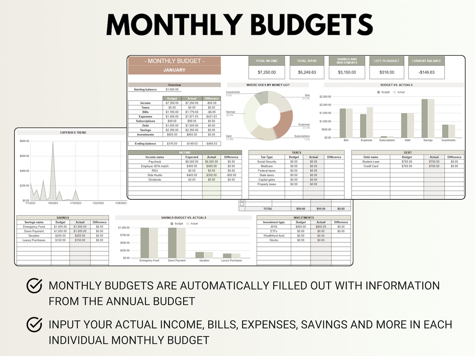 Wealth Planner | Ultimate Financial Planner Google Sheets Spreadsheet ...