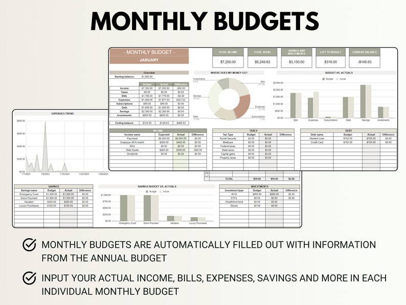 Wealth Planner | Ultimate Financial Planner Google Sheets Spreadsheet ...