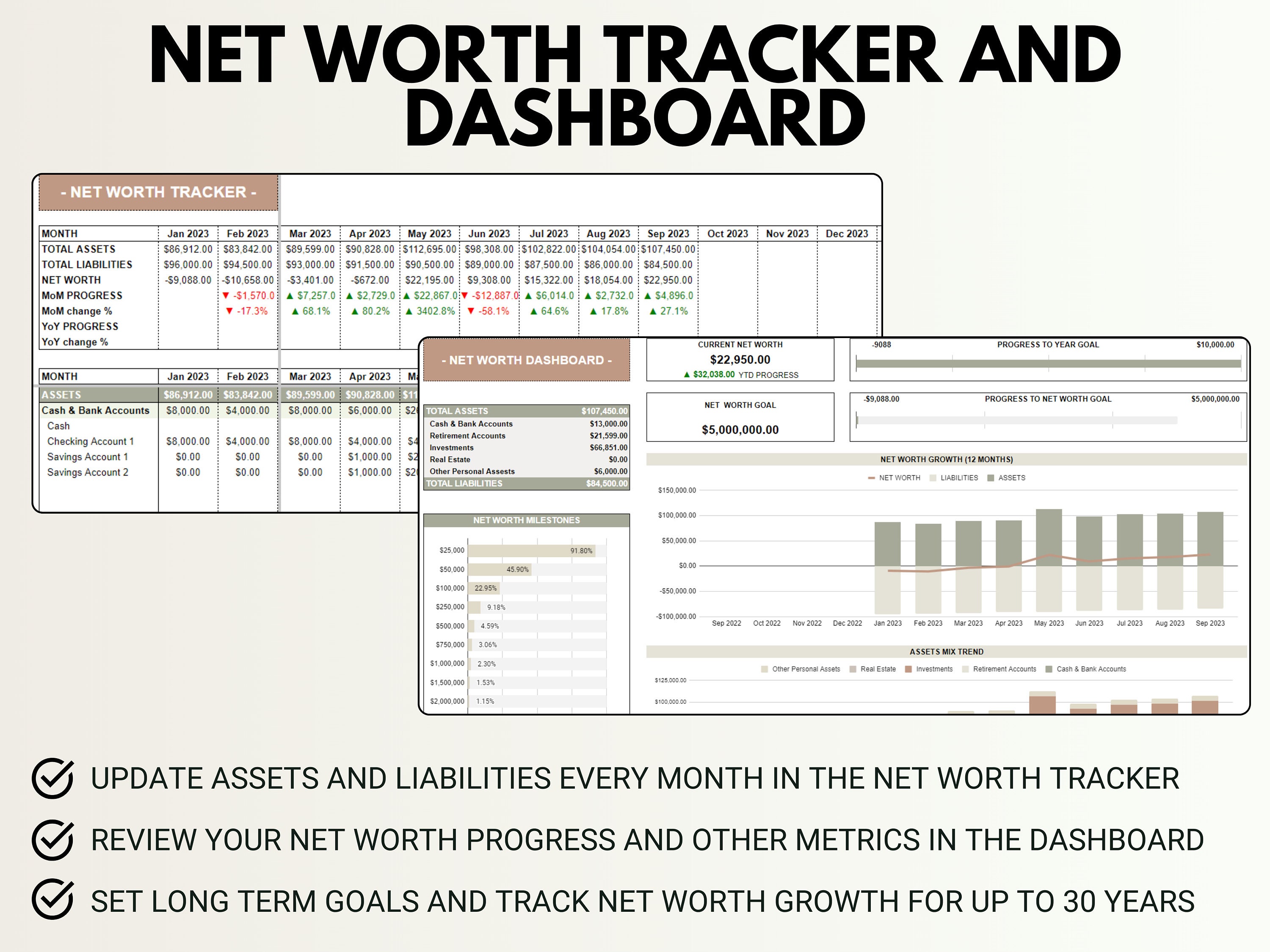Wealth Planner | Ultimate Financial Planner Google Sheets Spreadsheet ...