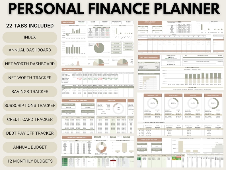 Wealth Planner | Ultimate Financial Planner Google Sheets Spreadsheet ...