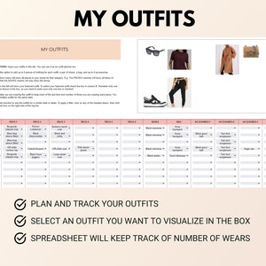 Cost per Wear Tracker | Outfit Planner | Closet Tracker | Closet ...