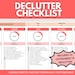 Declutter Checklist Google Sheets Spreadsheet | Decluttering Worksheet ...
