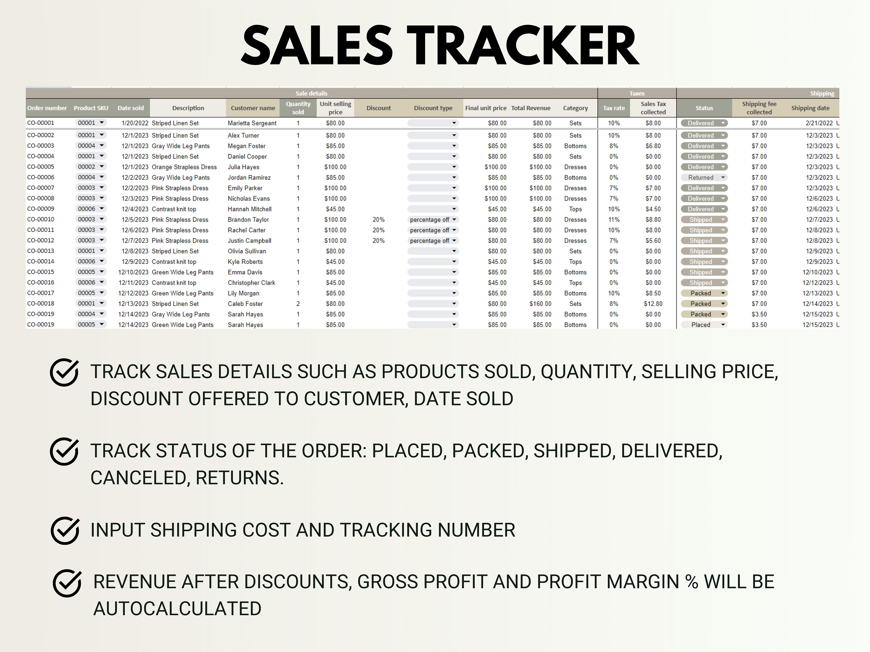 Inventory Tracker Spreadsheet | Inventory and Sales Tracker for ...