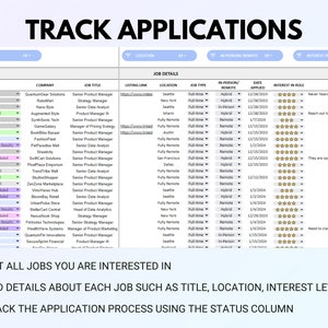 Job Application Tracker | Job Search Template | Job Search Tracker ...