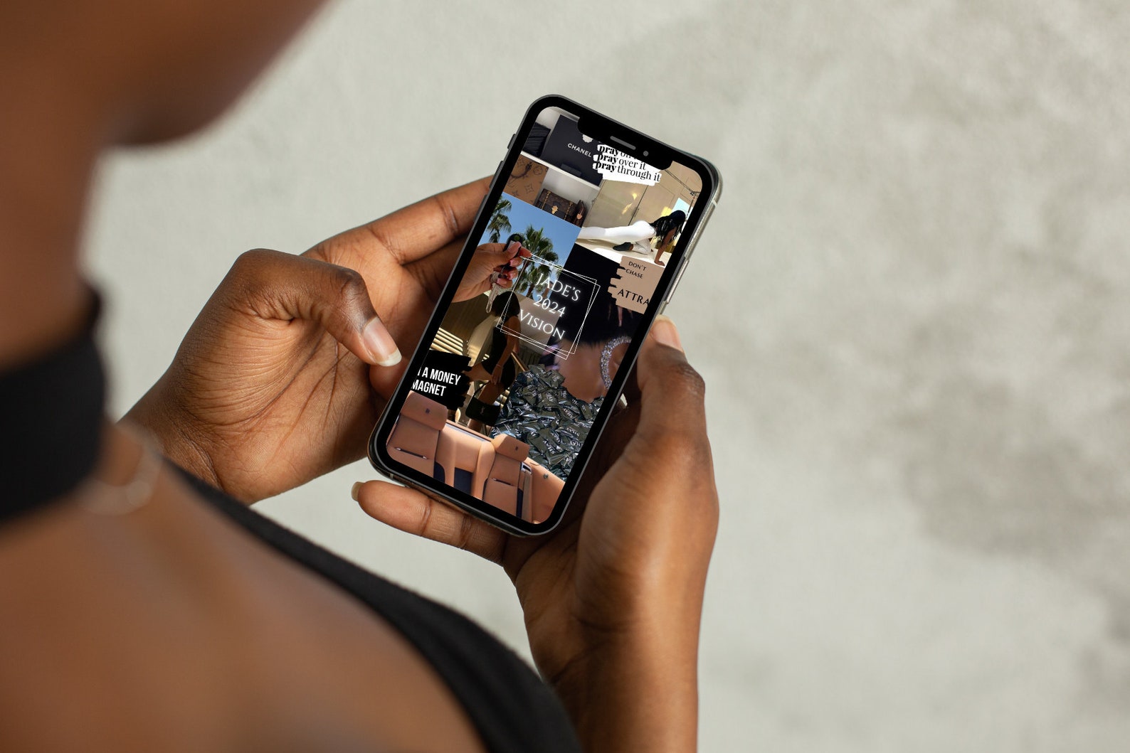 THAT GIRL 2025 Vision Board Wallpaper for Iphone, Digital Vision Board ...