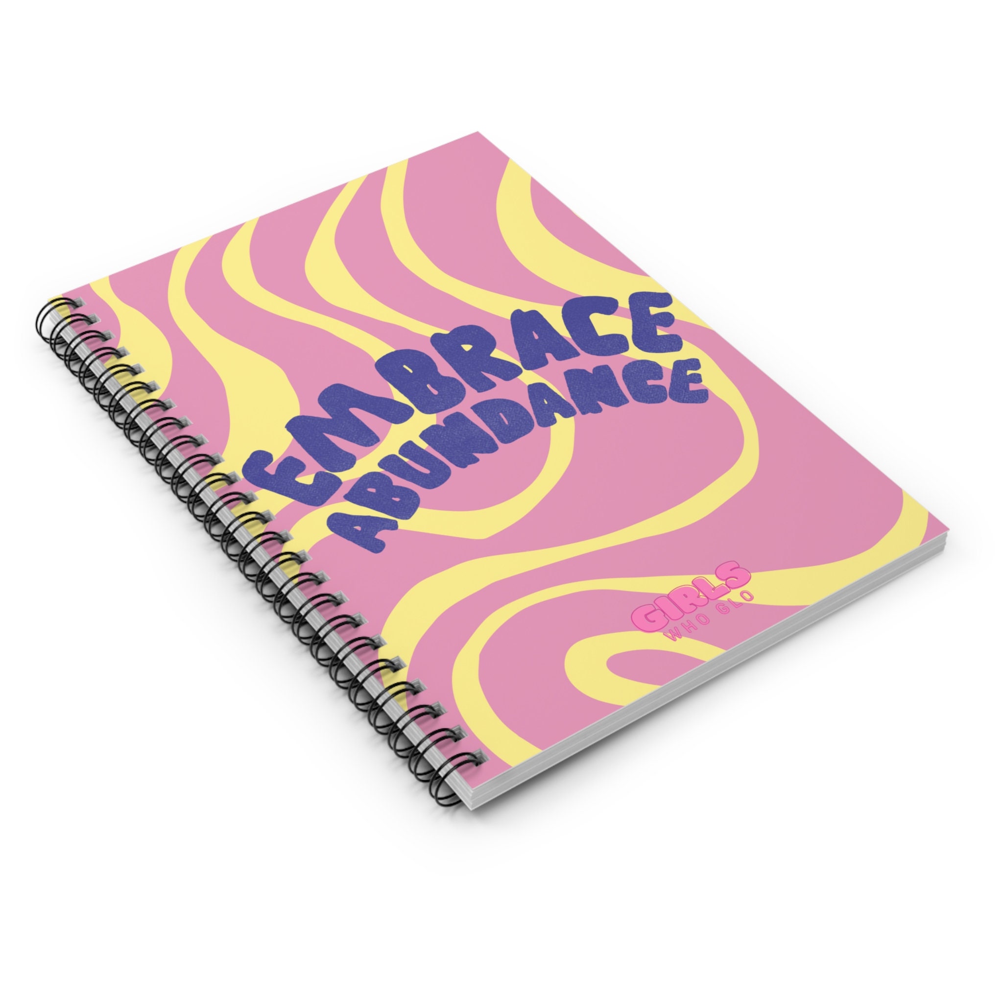 SPIRAL NOTEBOOK: Manifest Abundance Spiral Bound Journal - Pink ...