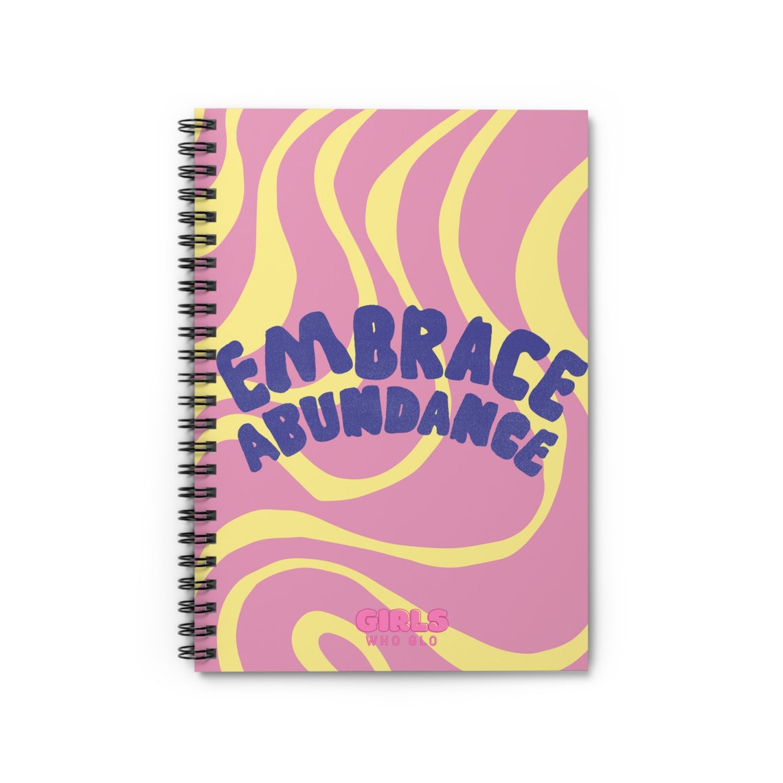 SPIRAL NOTEBOOK: Manifest Abundance Spiral Bound Journal - Pink ...