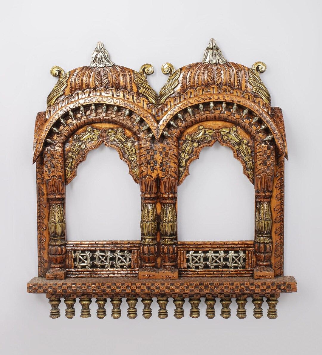 Rajasthani Solid Wood Jharokha in Brown - Etsy