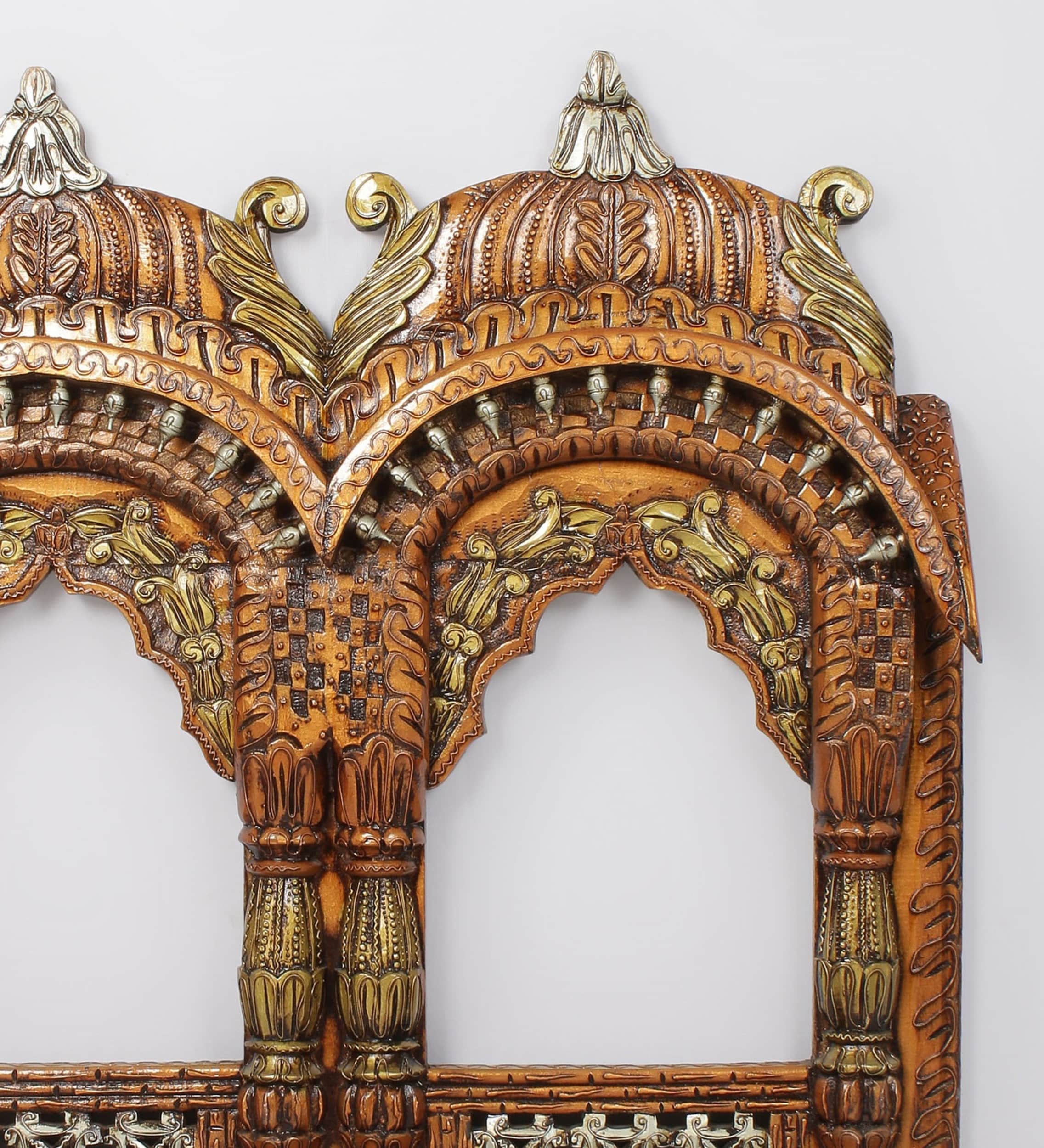 Rajasthani Solid Wood Jharokha in Brown - Etsy