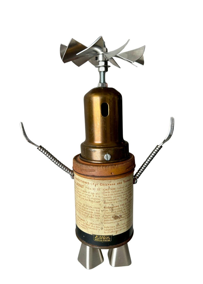 Rota-caps - the Wobot Robot - Handmade Robot - Steampunk Assemblage ...