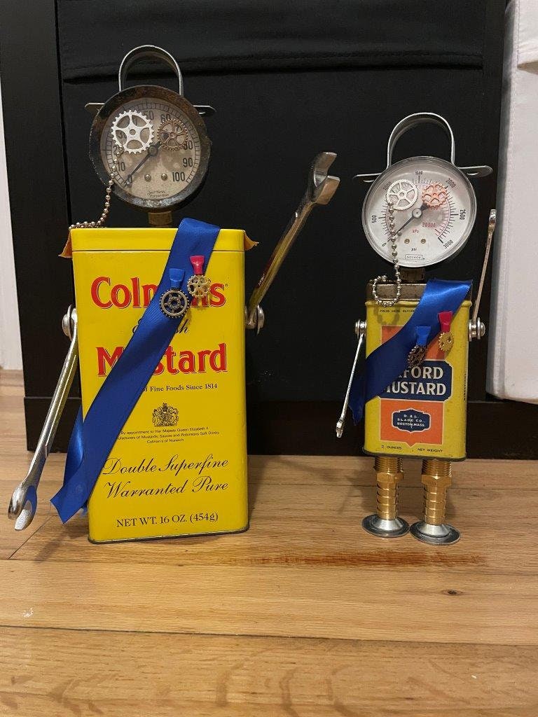 Colonel Mustard the Wobot Robot Handmade Robot Found Object Robot ...