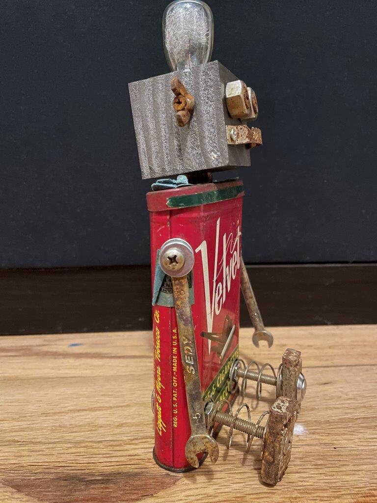 Ideabot seated the Wobot Robot Handmade Robot Found Object Robot ...