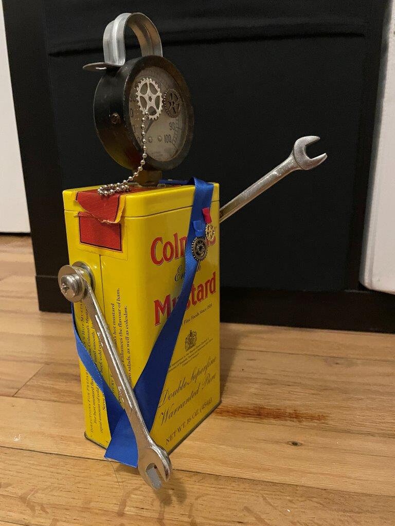 Colonel Mustard the Wobot Robot Handmade Robot Found Object Robot ...