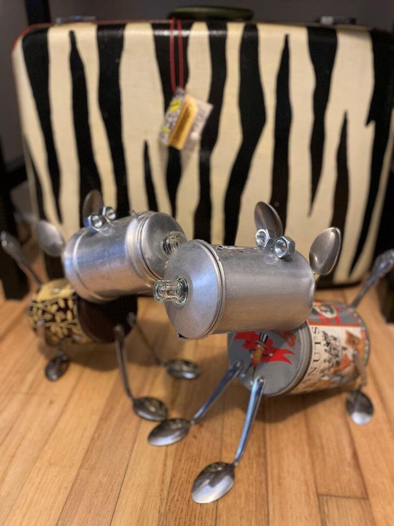 Handmade Robot Dog Sculpture Made From Repurposed Items - Etsy
