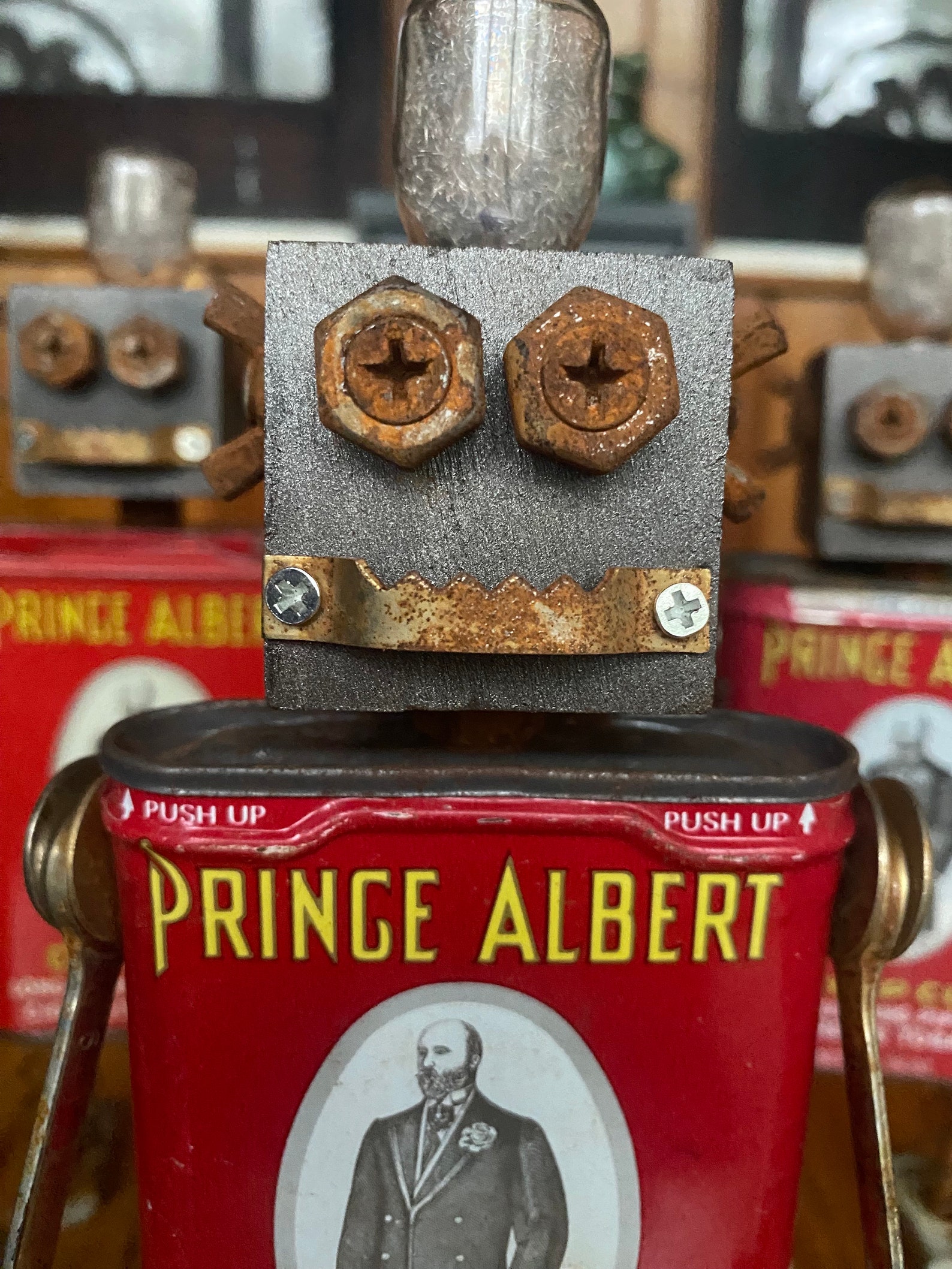 Ideabot - the Wobot Robot - Handmade Robot - Steampunk Assemblage - Found Object Robot ...