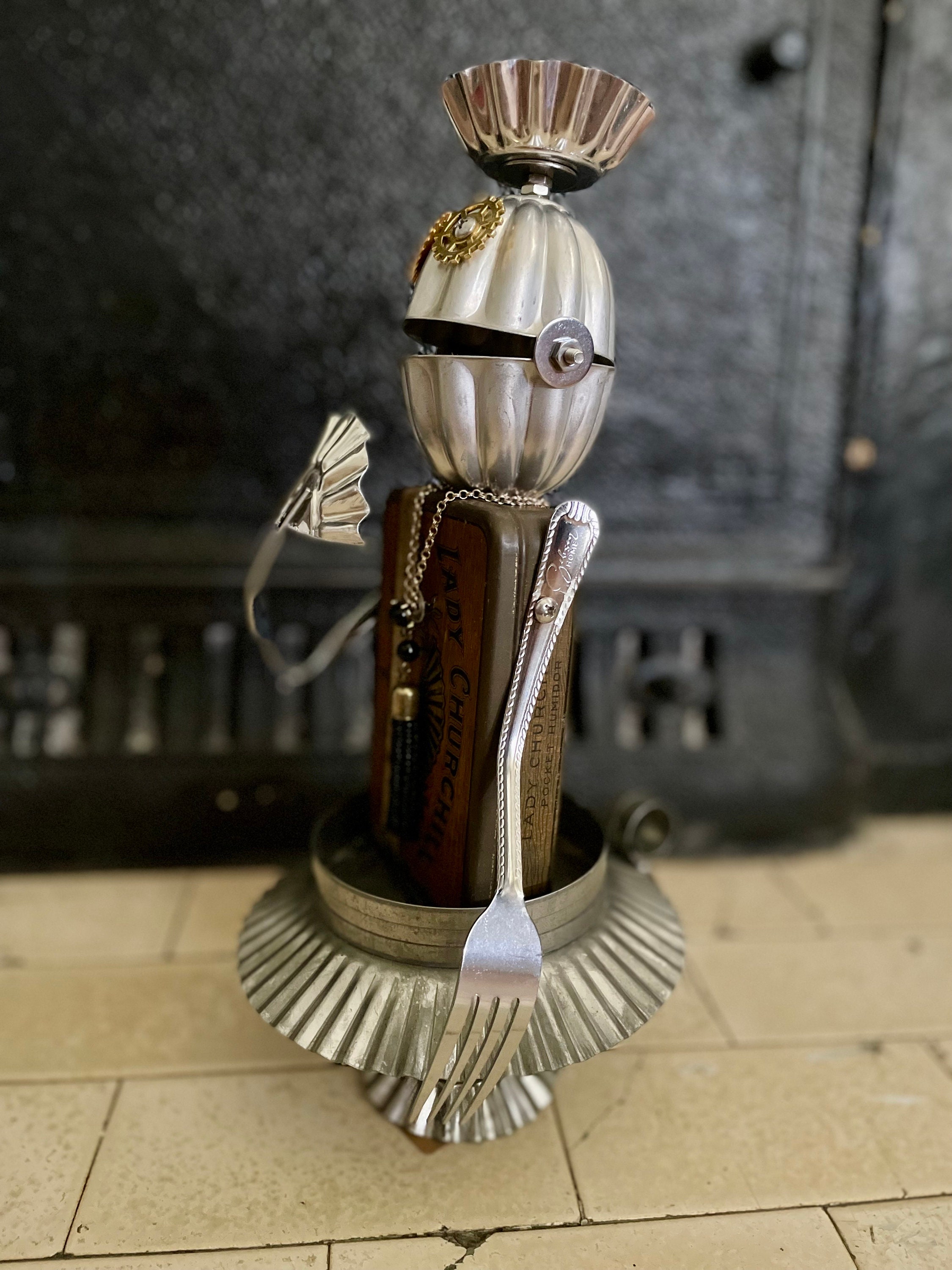 Lady Churchill the Wobot Robot Handmade Robot Steampunk Assemblage ...