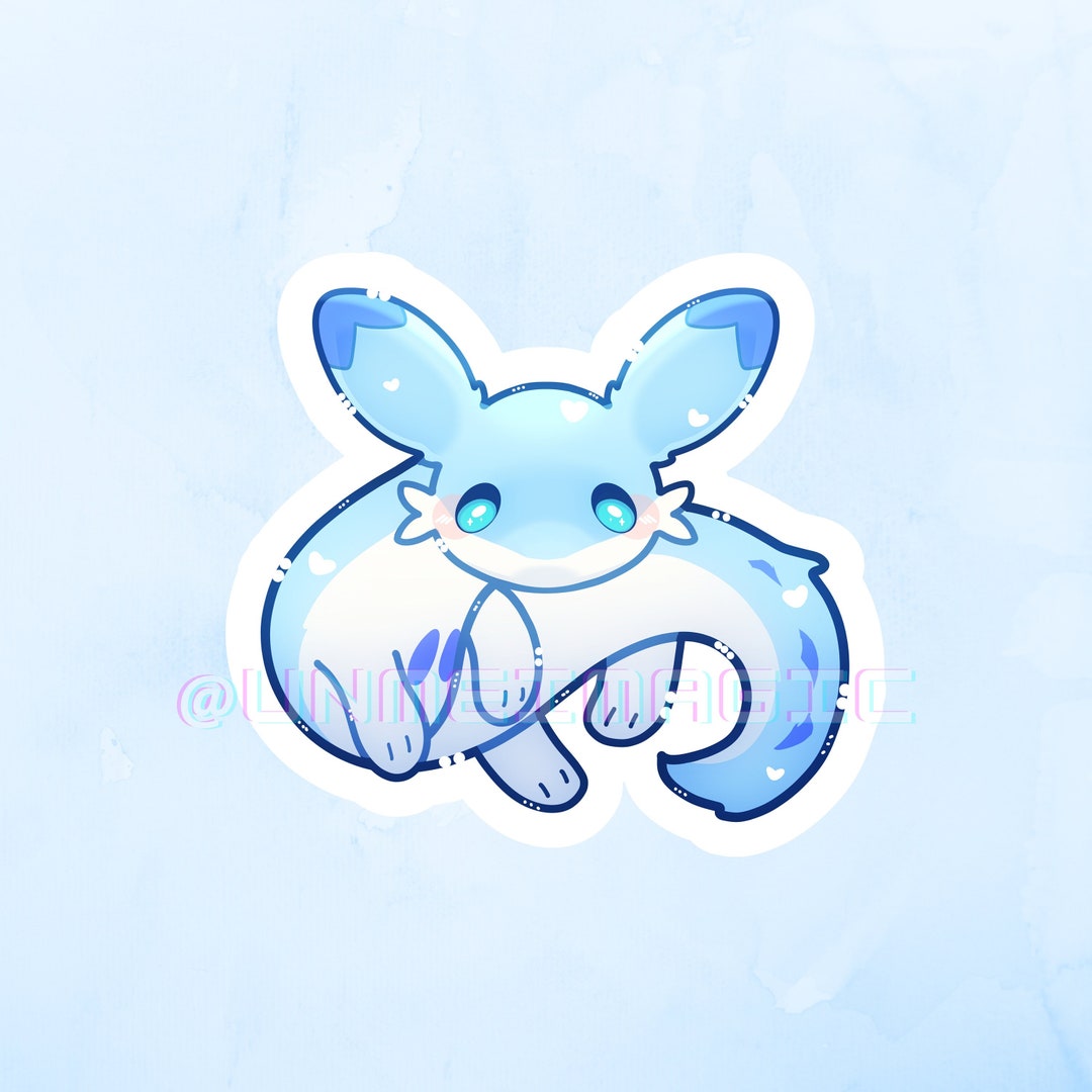 Chibi Icy Ferret Sticker: Cute Vinyl Kiss-cut Art - Etsy