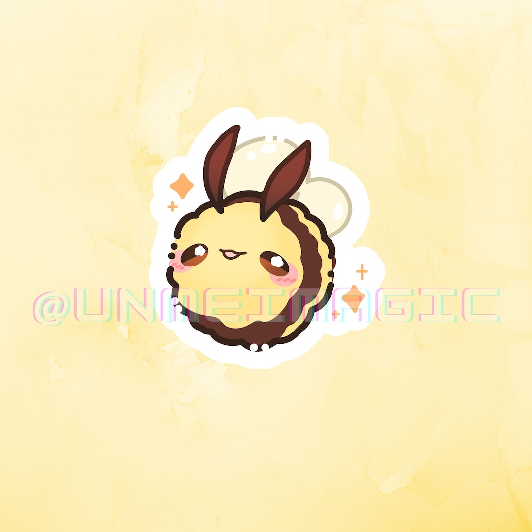 Cute Fluffy Bee Sticker | Kawaii Cute Chibis | Kiss Cut Stickers ...