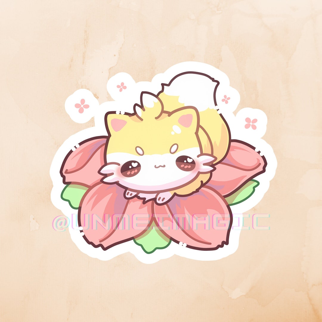 Chibi Yellow Kitty Sticker | Kawaii Chibi Cat Stickers | Chibi Kawaii ...