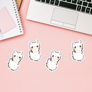 Chibi Arctic Fox Cute Sticker | Kawaii Chibi Stickers | Fox Stickers ...