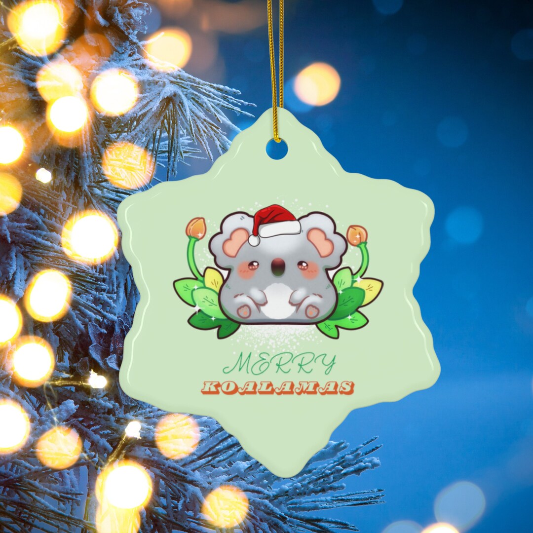 Cute Koala Christmas Ornament | Chibi Animals | Xmas Ornaments | Koala ...