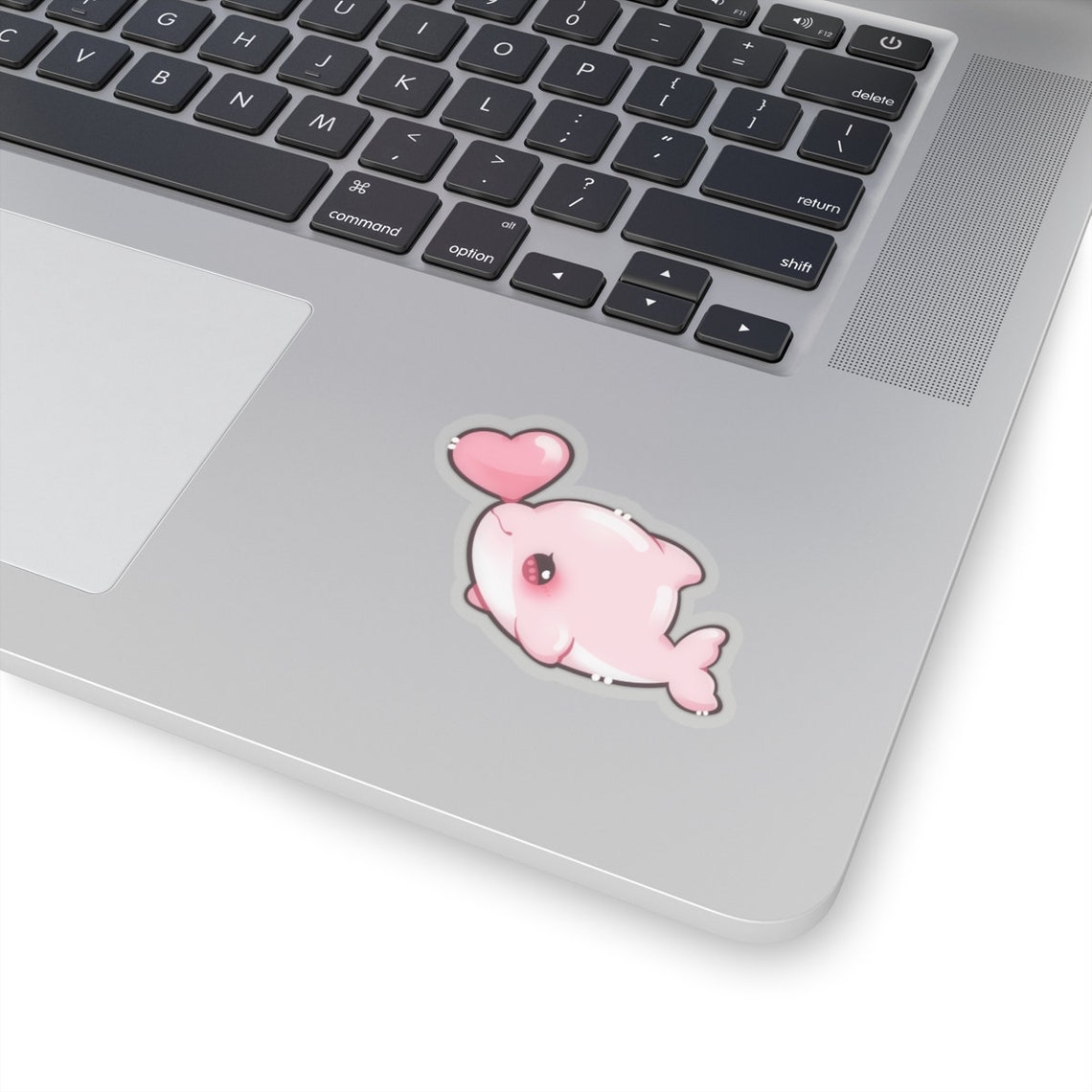 Chibi Pink Heart Dolphin Sticker | Cute Stickers | Adorable Stickers ...