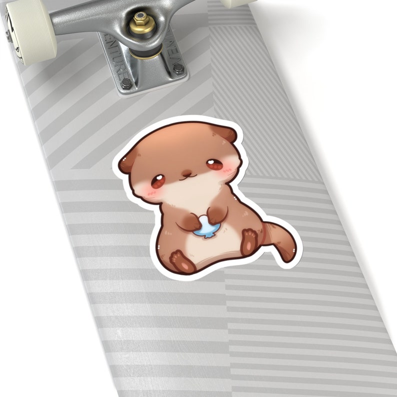 Chibi Kawaii Otter Sticker | Animal Stickers | Kawaii Cute Chibi | Kiss ...