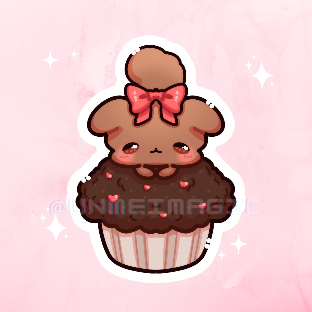 Chibi Squishy Muffin Puppy Sticker | Cute Chibi Stickers | Dog Stickers ...