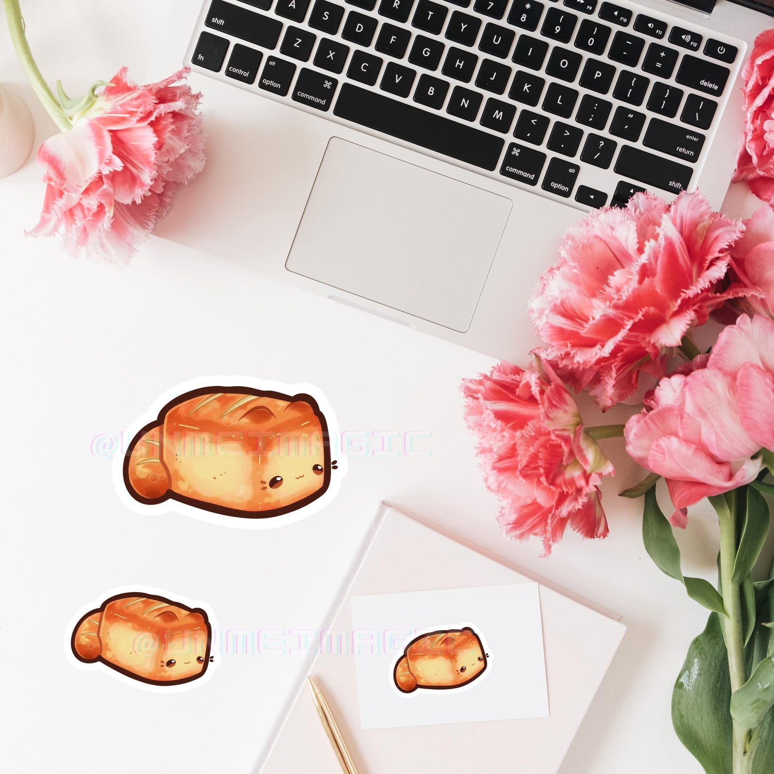 Cute Kitty Bread Baked Good Sticker | Kawaii Chibi Stickers | Chibi ...