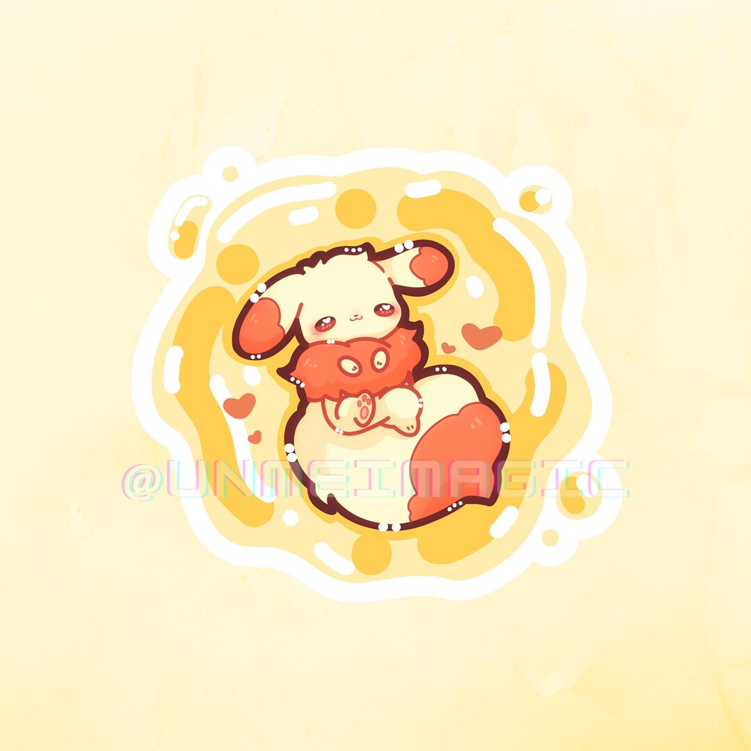 Chibi Honey Fluff Fox Dog Sticker | Kawaii Animal, Journaling - Etsy