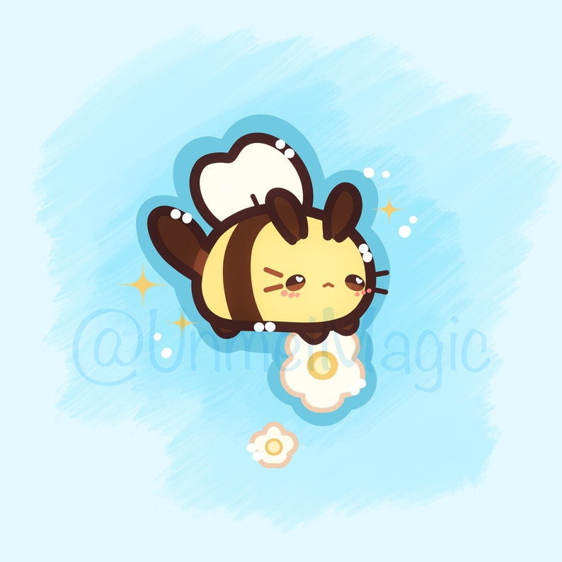 Chibi Kitty Bee Art Digital Printable Download Fully Printable Art Cute ...