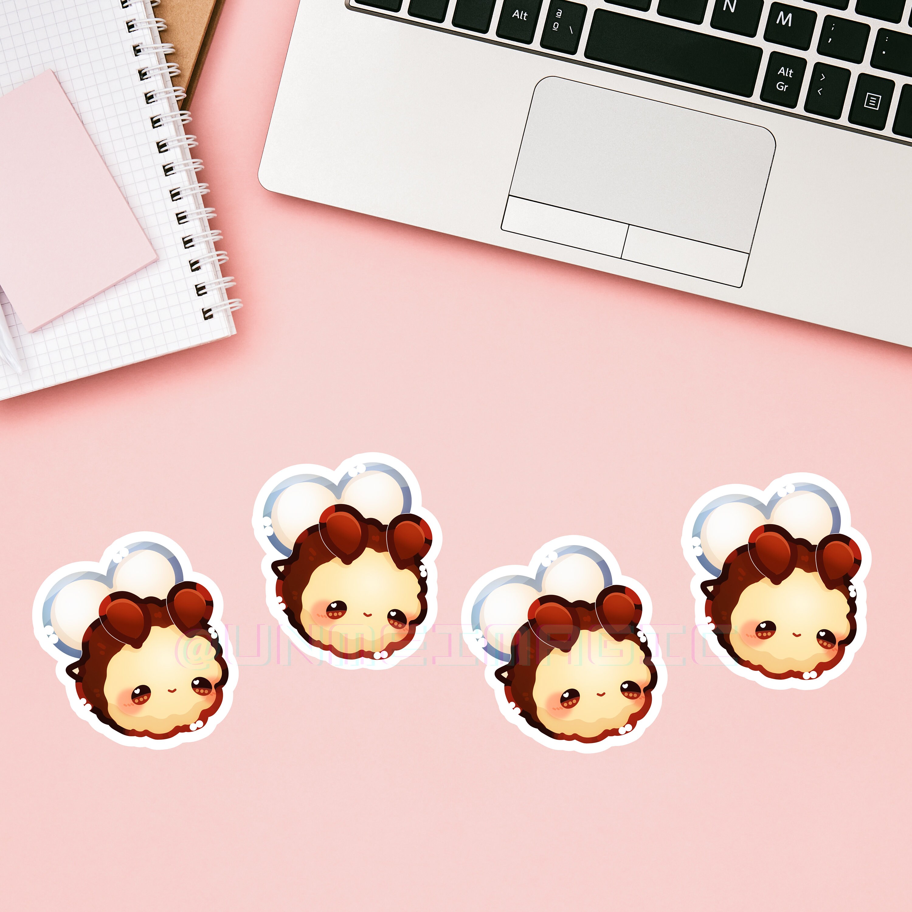 Chibi Cute Fluffy Bee Sticker Kawaii Chibi Stickers Bee Stickers Kiss ...