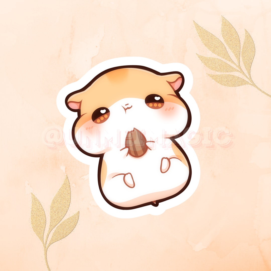 Kawaii Chibi Hamster Sticker | Animal Stickers | Kawaii Chibis | Kiss ...