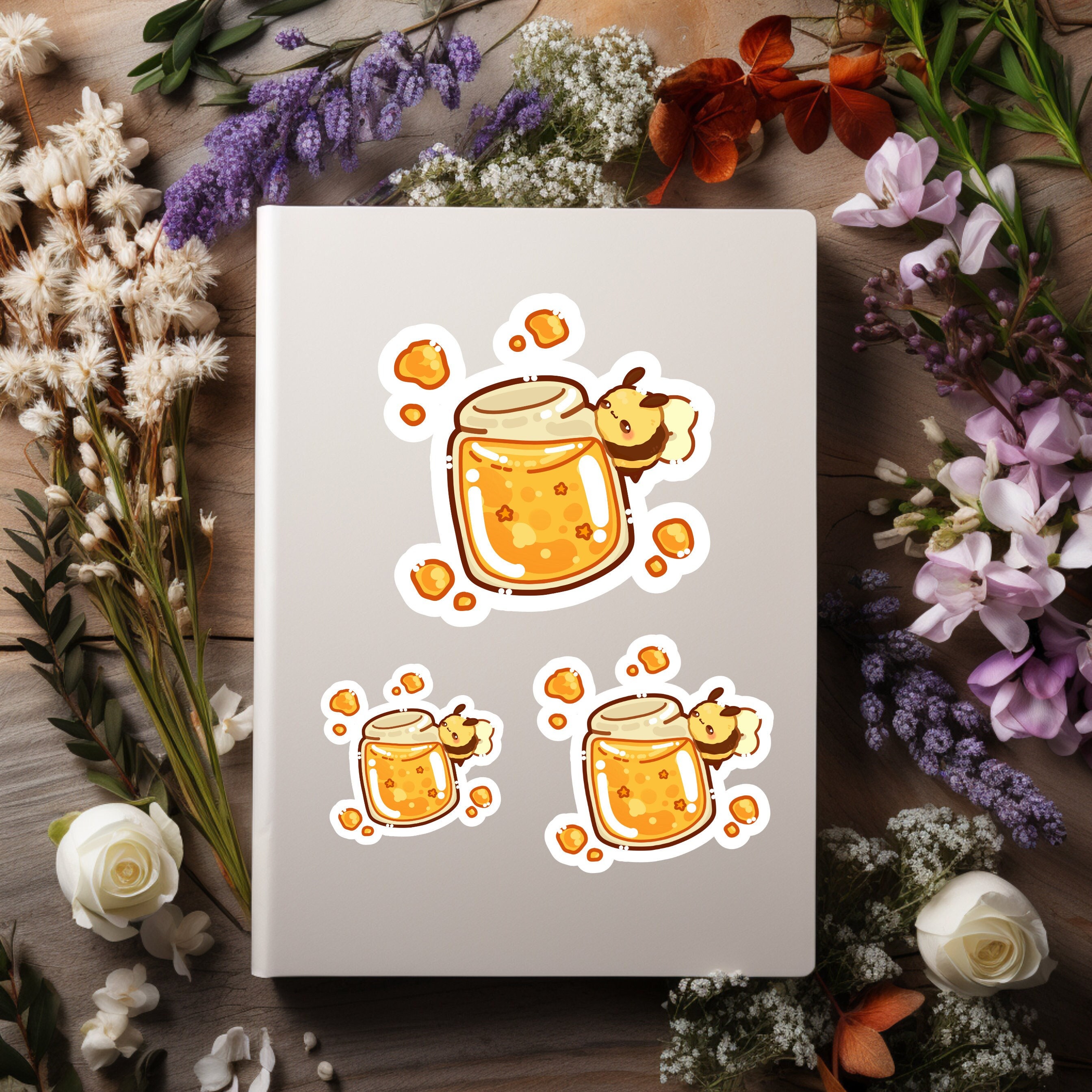 Cute Chibi Bee Sticker Kawaii Chibi Animal Stickers Cute Chibi Kiss Cut ...