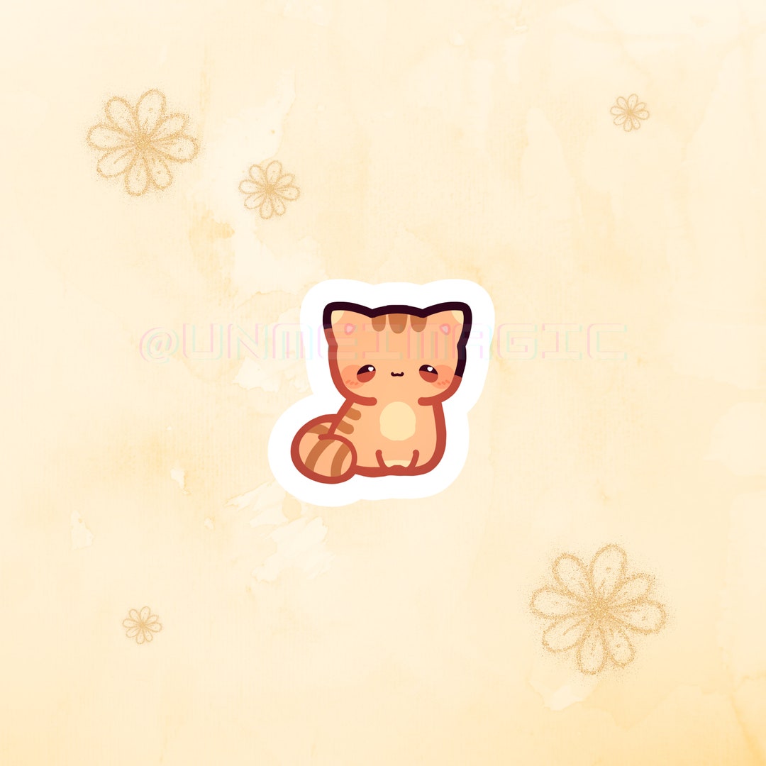 Little Tiny Chibi Kitty Sticker | Cute Chibi Stickers | Kawaii | Kiss ...