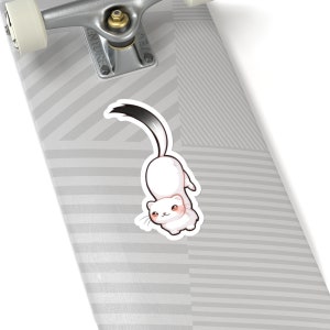 Chibi Cute White Stoat Sticker | Animal Stickers | Kawaii Weasel | Kiss ...