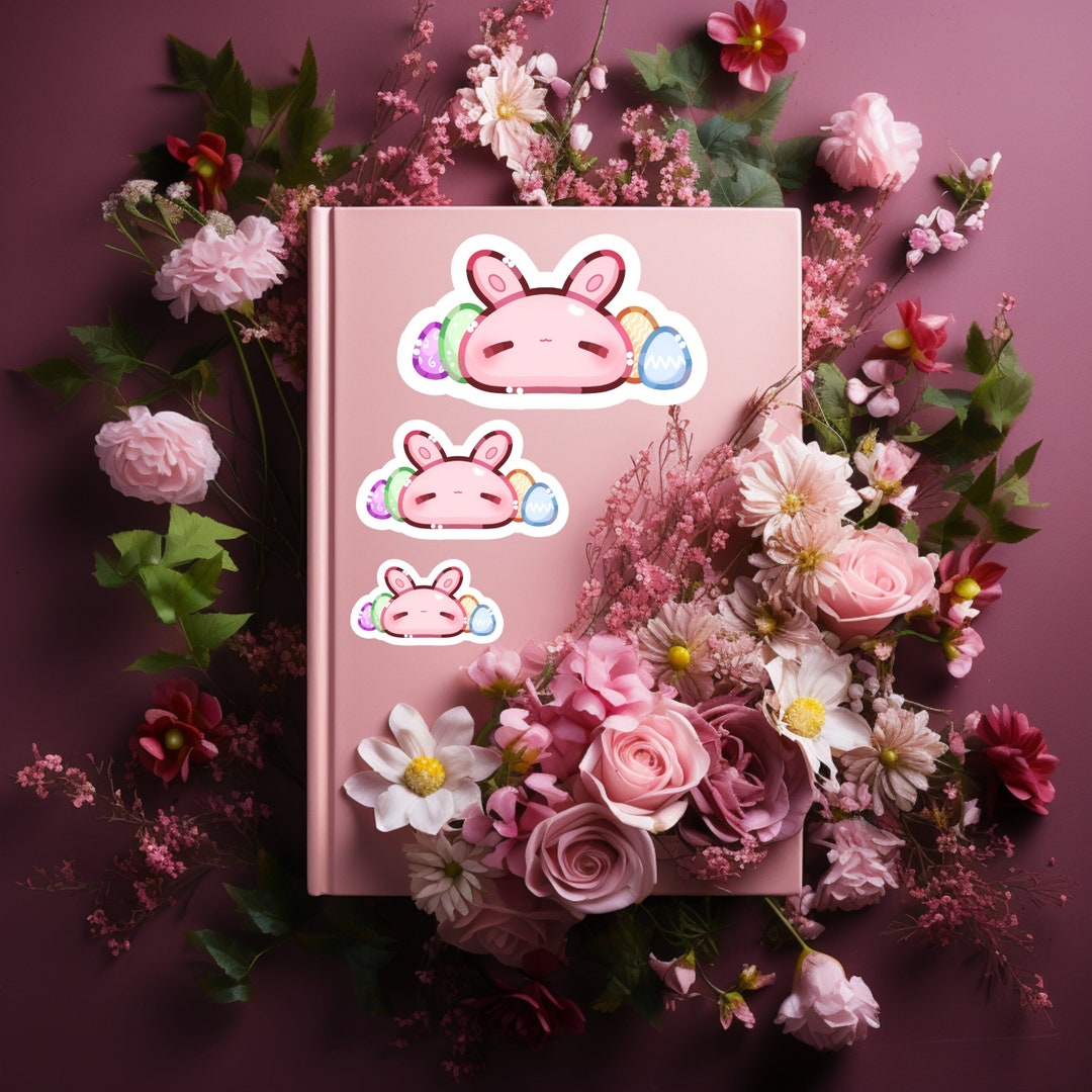 Easter Bunny Dango Chibi Sticker Kawaii Cute Animals Kiss Cut Stickers ...