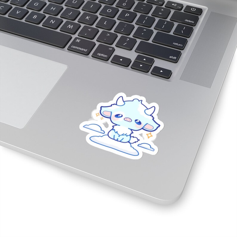 Chibi Cloud Cow Sticker: Kawaii Kiss-cut Vinyl Decal, Scrapbooking ...