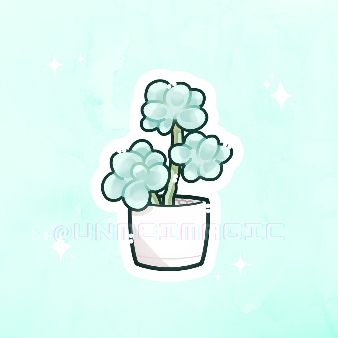 Cute Little Succulent Chibi Sticker | Cute Chibi Stickers | Kawaii ...