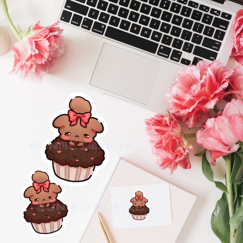Chibi Squishy Muffin Puppy Sticker | Cute Chibi Stickers | Dog Stickers ...