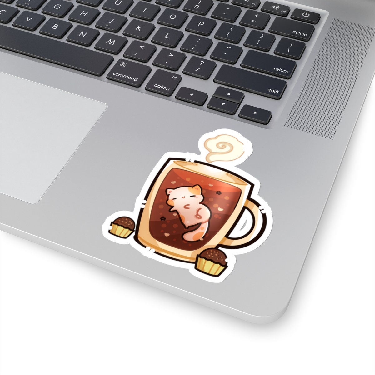 Chibi Mocha Coffee Cat Sticker Kawaii Cute Animals Chibi Kitty Stickers ...