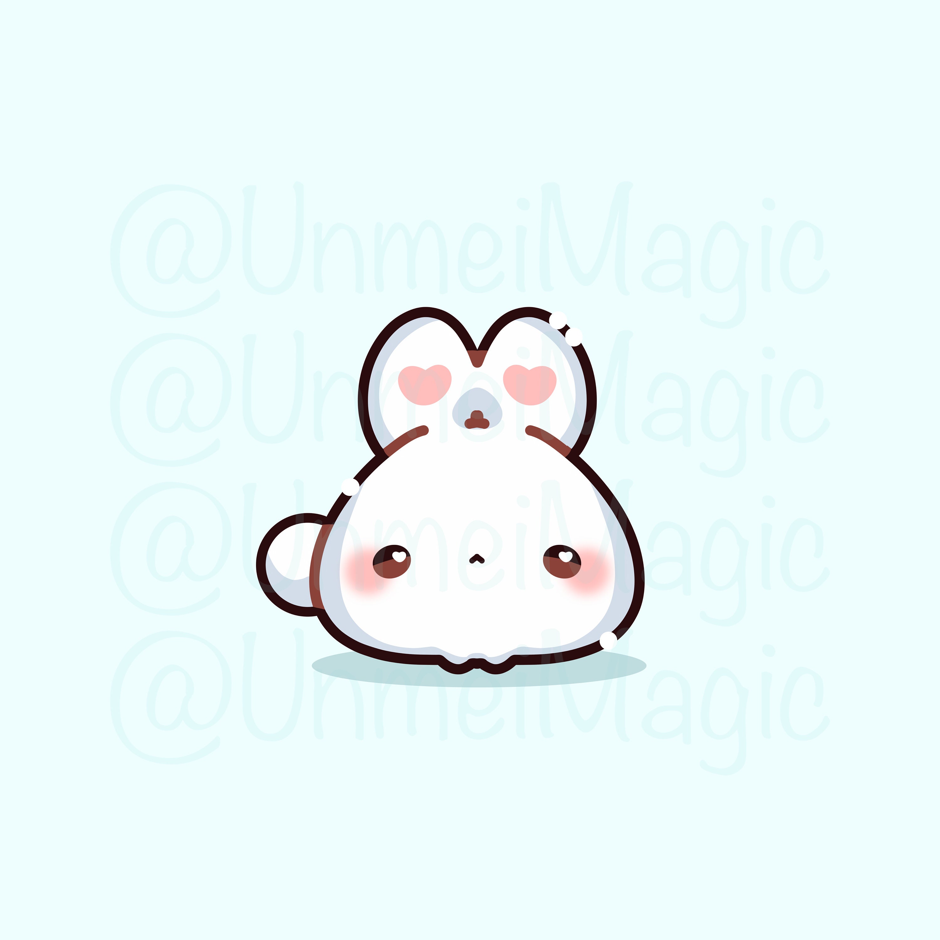 Chibi Bunny Digital Clip Art 5 Pack Digital Sticker Bundle Kawaii Chibi ...