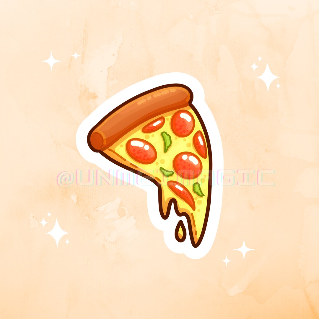 Little Chibi Kawaii Pizza Sticker | Cute Chibi Stickers | Kawaii | Kiss ...